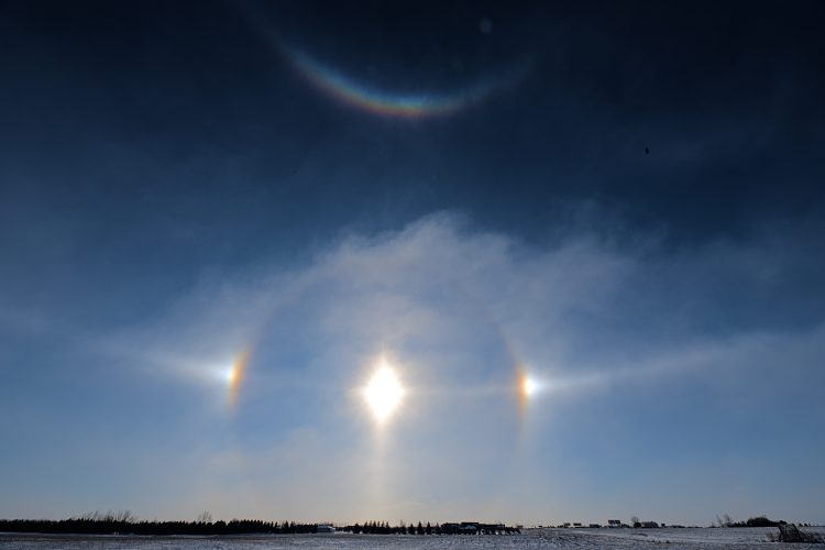 Sundogs and Circumzenithal Arc - SkySpy Photos, Images, Video