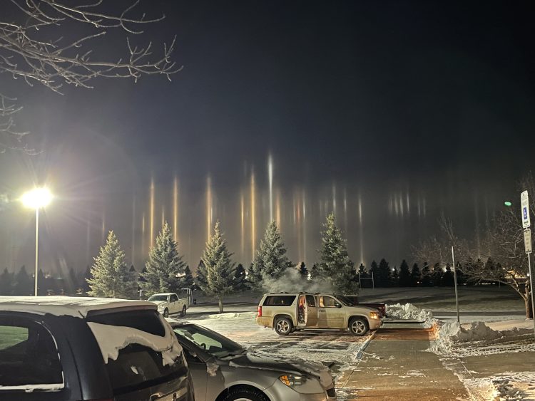 Light Pillars – Beauty Despite the Cold - SkySpy Photos, Images, Video