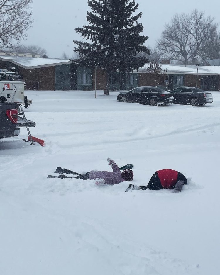 Face planting in the snow on purpose! 😆 kids are weird 🤪 but had fun in ...