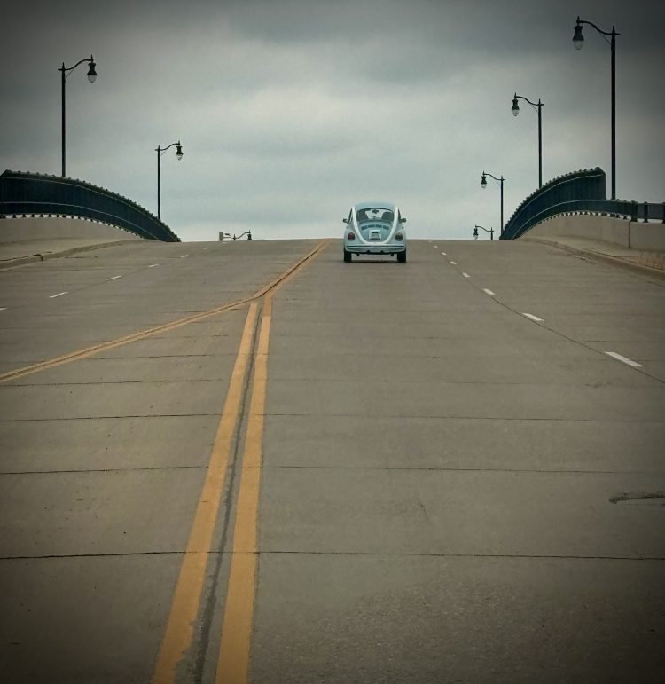 1972 VW Bug crossing the States Avenue Bridge - SkySpy Photos, Images ...