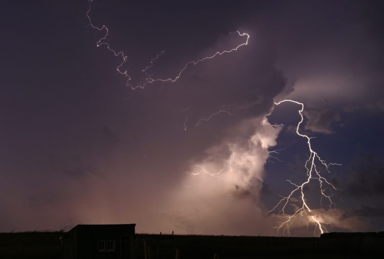 Lightning near Lehr - SkySpy Photos, Images, Video