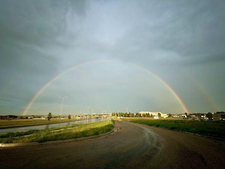 Full Rainbow with Double Rainbow starting - SkySpy Photos, Images, Video