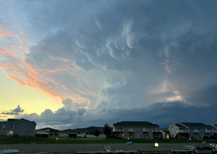 Lightning at sunset - SkySpy Photos, Images, Video