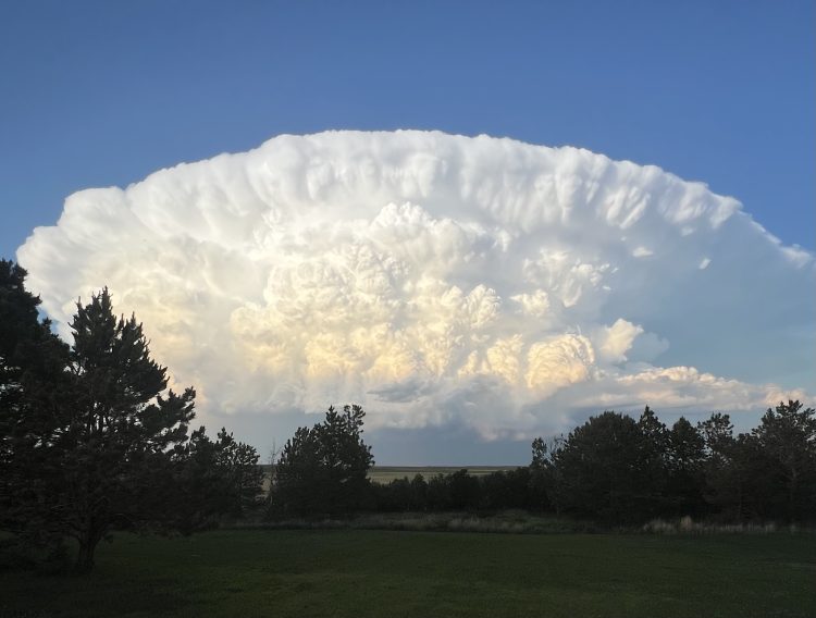Storm cloud Southeast of Mott - SkySpy Photos, Images, Video