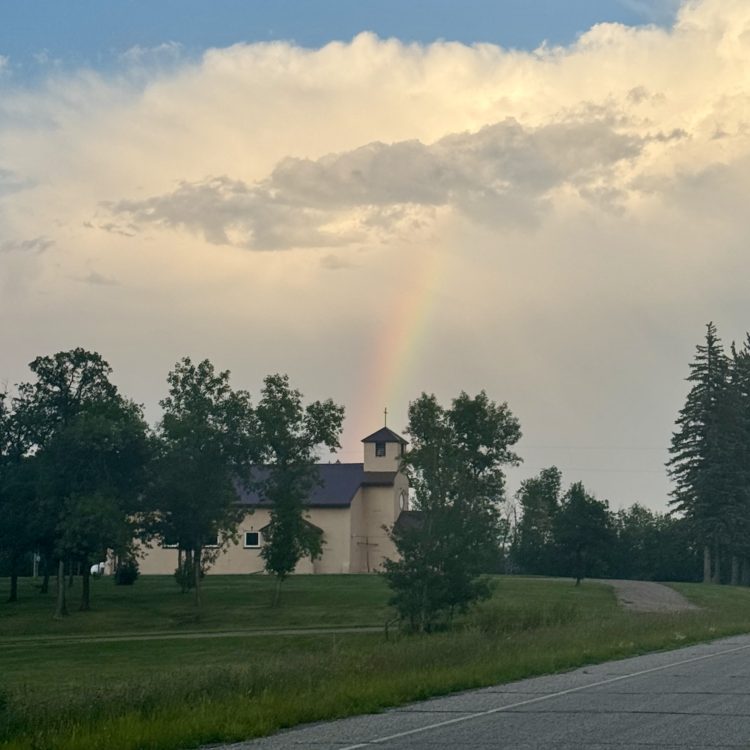 Rainbow over St. Ben’s Church - SkySpy Photos, Images, Video