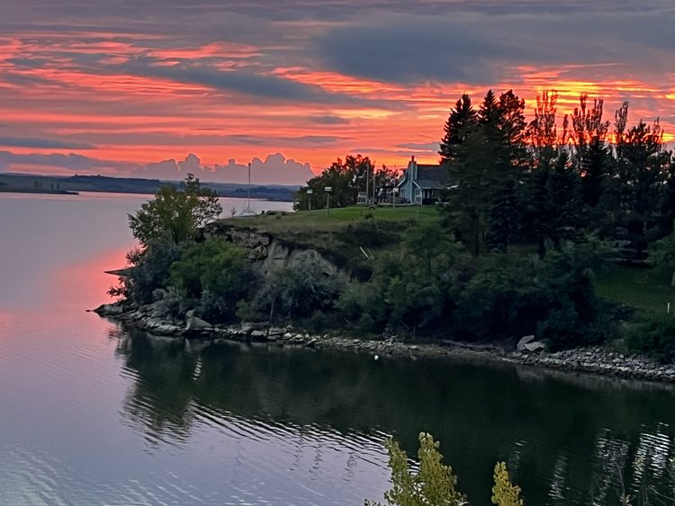 Sunset at Lake Tschida - SkySpy Photos, Images, Video
